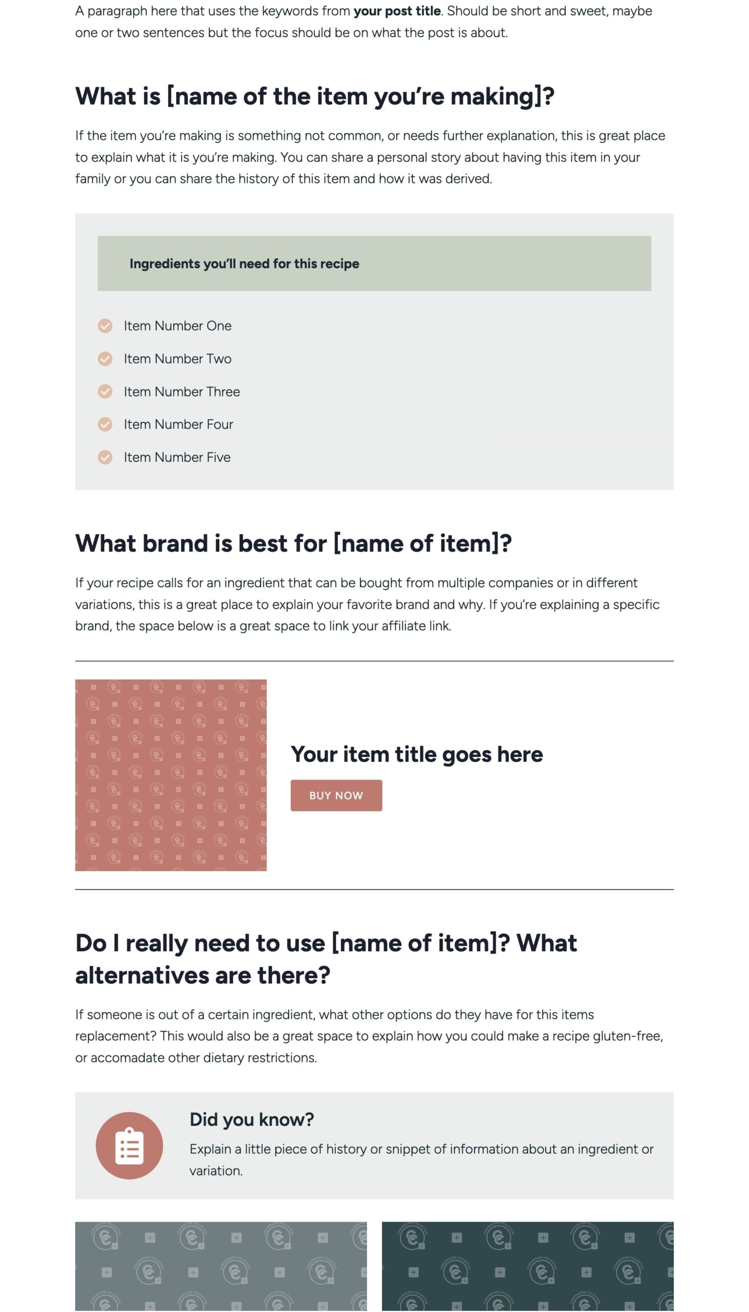 Recipe Post Template (Long) - Creator Cloud